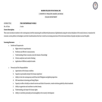 SYLLABUS-SOC-SCI-103-THE-CONTEMPORARY-WORLD-2023-1.docx