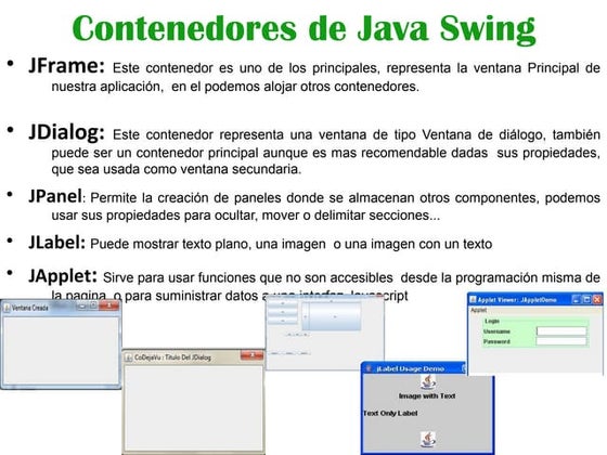 Contenedores de java swing | PPT