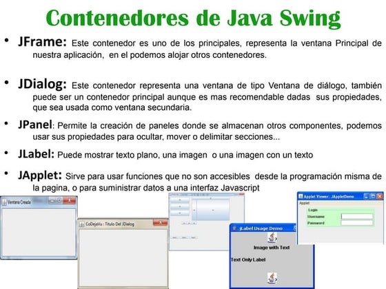 Contenedores de java swing | PPT