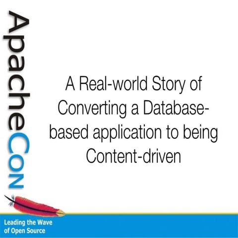 A Real-world Story of Converting a Database-based application to being ...