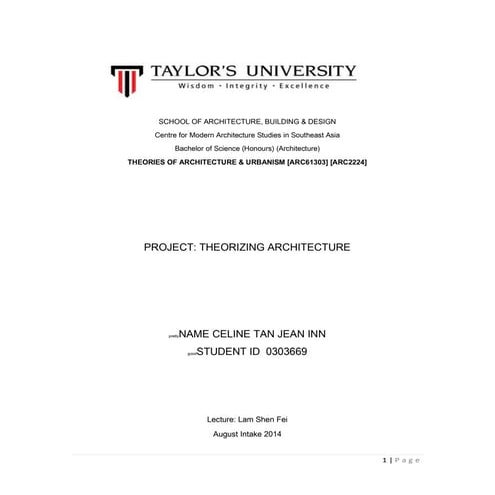 Nanyang Technological University School of Art Design and Media ...