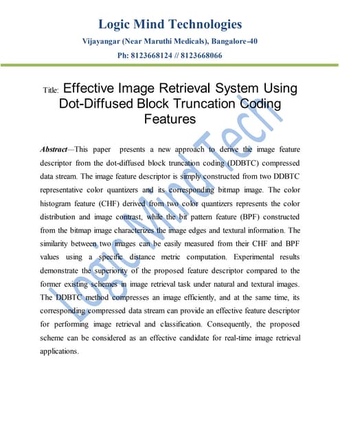 Content Based Image Retrieval Using Features Extracted From Halftoning 9168