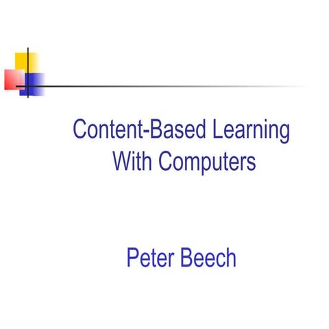 Content based learning with computers | PPT