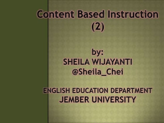 Content based instruction ( CBI ) | PPTX