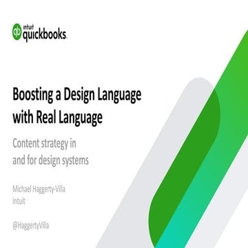 Boosting a Design Language with Real Language: Content Strategy in and ...