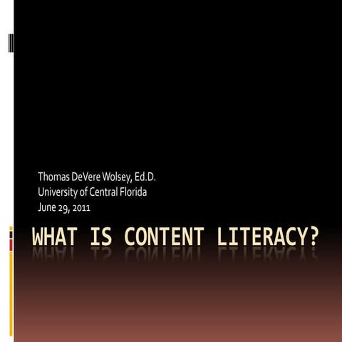 Content literacy | PPTX