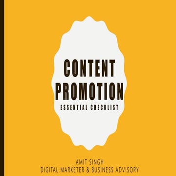 Percolate's Ultimate Content Marketing Distribution Checklist | PDF