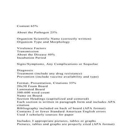 Content 65About the Pathogen 25Organism Scientific N.docx