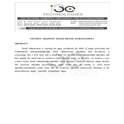 Content adaptive image detail enhancement | PDF