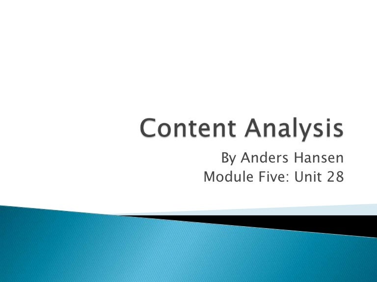 Content Analysis
