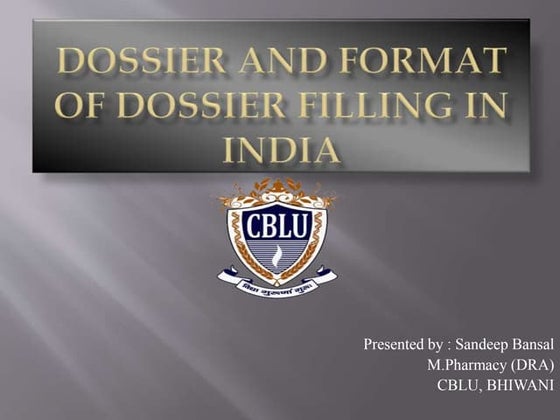 Dossier format and filing.pptx