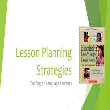 Lesson Planning Strategies for English Language Learners K-12 | PPTX