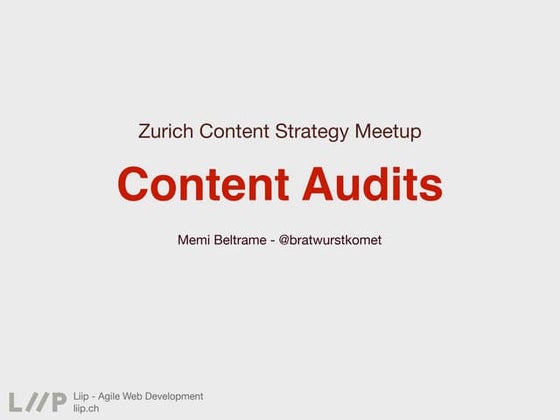 Chapter 5 content audit | PPT