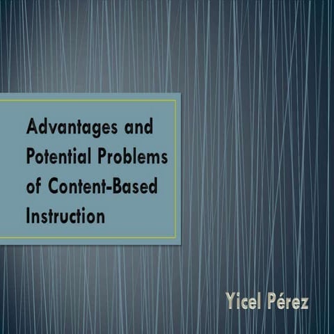 Content based instruction | PPTX