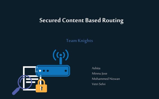 Secured Content Based Routing - USC EE 533 Spring 2015 | PPT Secured Content Based Routing - USC EE 533 Spring 2015 | PPT