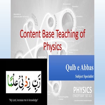 Content Base Teaching Of Physicspptx 