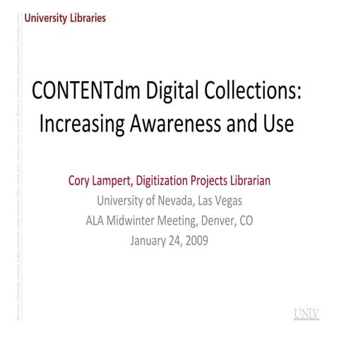 Increasing Awareness and Use of Digital Collections | PPT