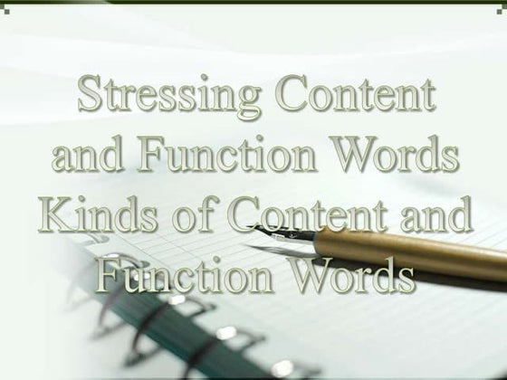 Content and function words | PPSX
