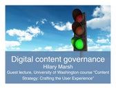 Content Strategy Workflow & Governance Workshop, UX Bristol 2014 | PPT