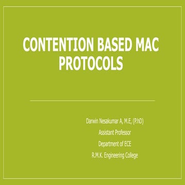 Contention Based Mac Protocols Ppt