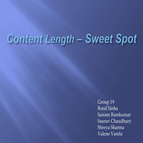Content length sweet spot | PPTX