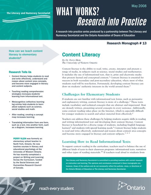 Reading for information | PPT