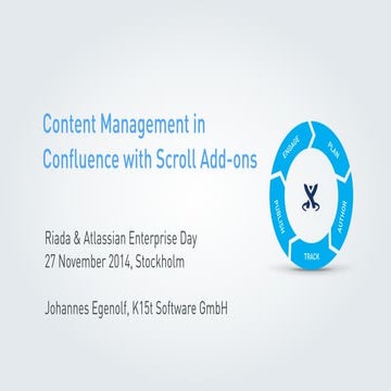 Content management in confluence with scroll add ons | PPT