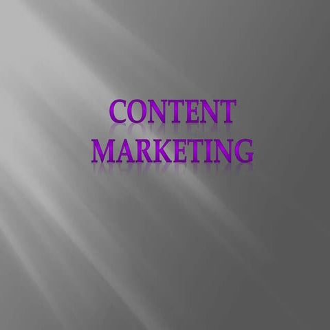 Content marketing | PPT