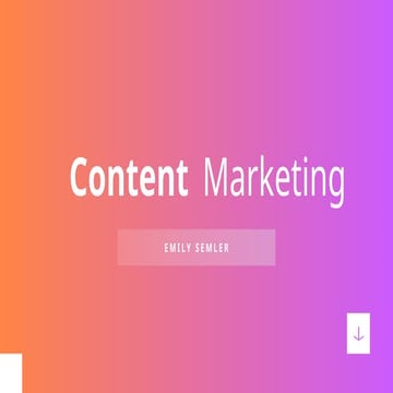 Content Marketing for Sinclair Marketing | PPTX