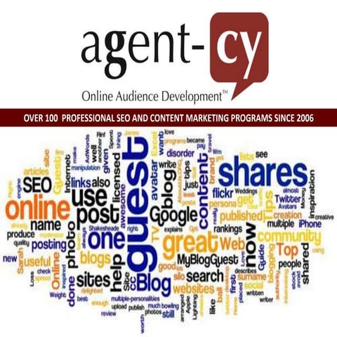 SEO and Content Marketing Programs offered by Agent-cy, an SEO and ...