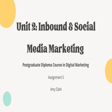 Content Marketing Assignment - Amy Clark | PPT | Free download