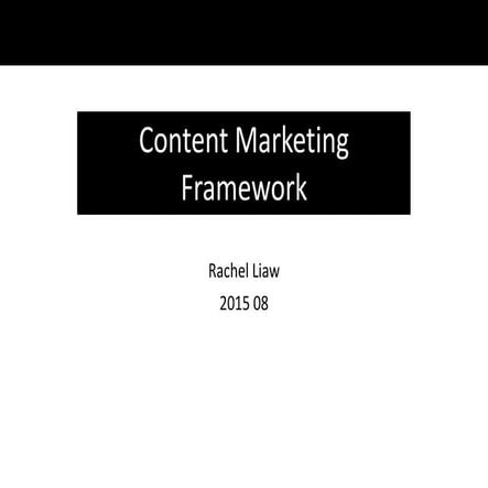 Content Marketing Framework | PPT