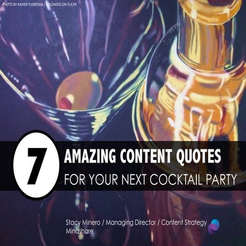 7 Amazing Content Quotes For Your Next Cocktail Party | PDF