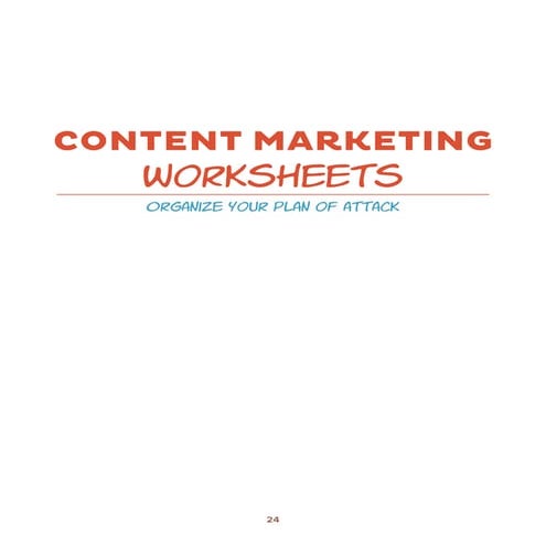 How to Build a Content Marketing Strategy: Worksheets | PDF