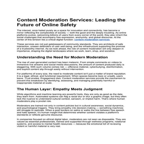 Content Moderation Services_ Leading the Future of Online Safety.docx