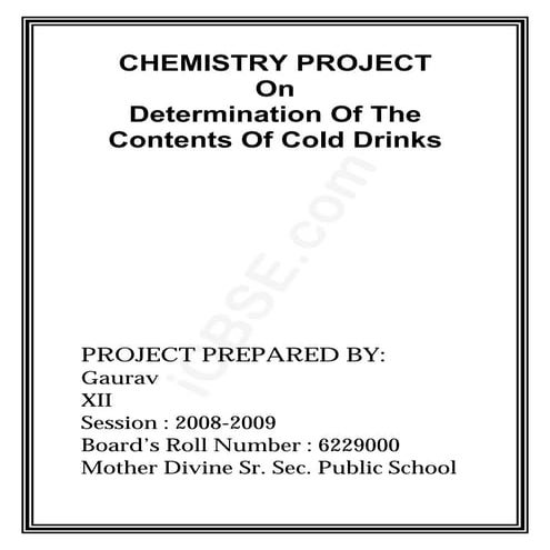 Content of cold drink | PDF