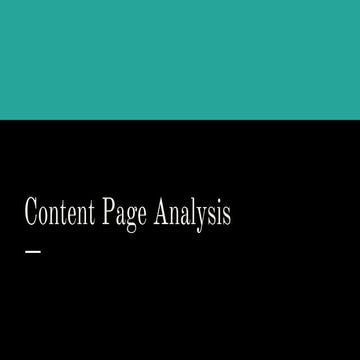 Content Page Analysis | PPT