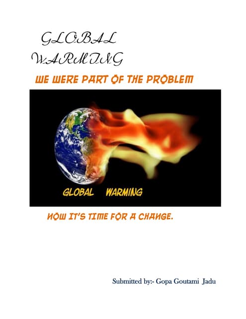 Greenhouse effect (Global Warming) ppt | PPTX