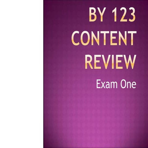 Test 1 Content Review | PPT