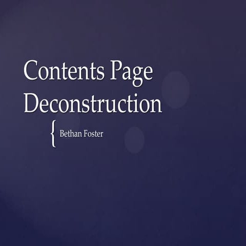 Contents deconstruction | PPTX
