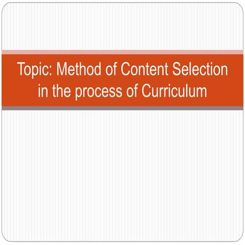 Content selection | PPTX