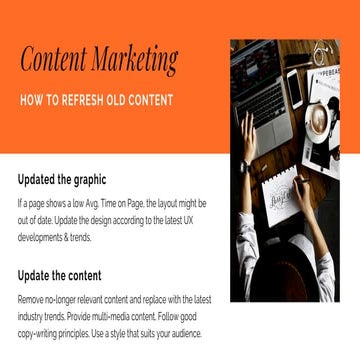 Content Marketing - How to refresh old content | PPT