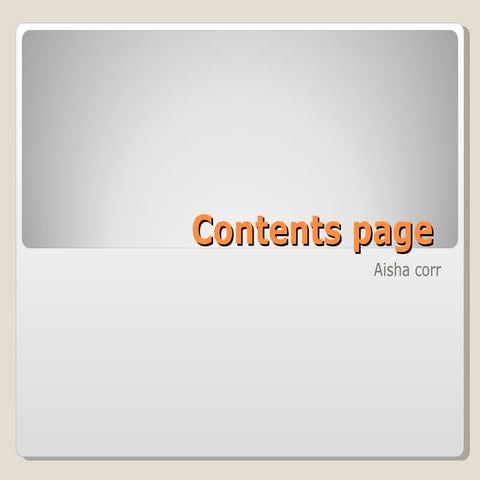 Contents page vibe magazine | PPT
