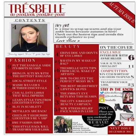 Contents Page A2 Fashion and Beauty Magazine | DOCX