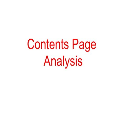 Contents page analysis | PPT | Desktop Publishing | Computer Software and Applications