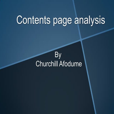 Contents page analysis | PPT
