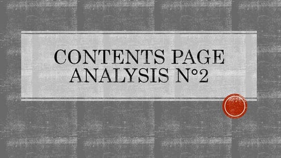 Magazine Content Page Graphical Design | PPT