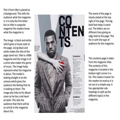Magazine Contents Page Analysis