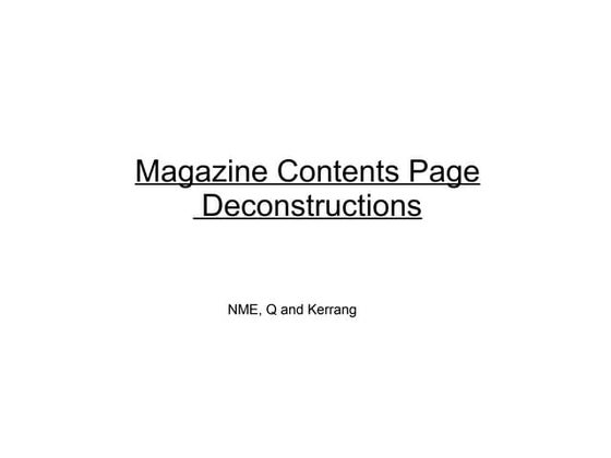 Double page spread sheet for NME magazine | DOCX | Album-oriented Rock ...