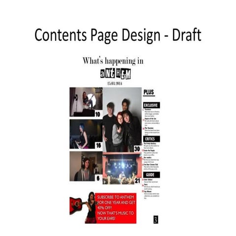 Contents Page Design Draft | PPTX